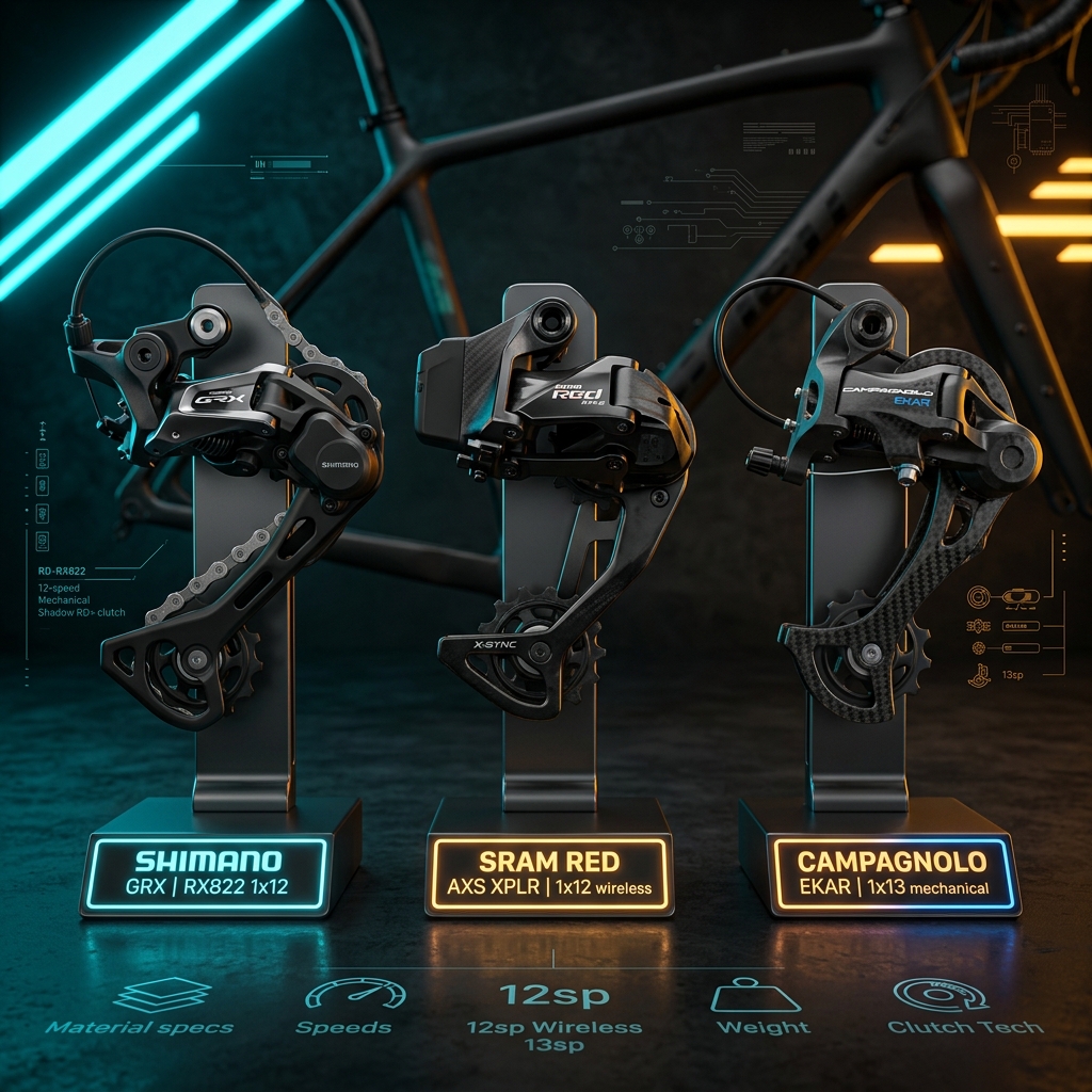 Shimano GRX vs SRAM AXS XPLR vs Campagnolo Ekar — 2026 Gravel Groupset ...